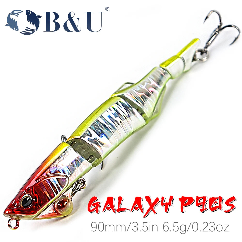 B&U 90mm Joint Bait Fishing Lures Sinking Minnow Good Action Wobblers ...