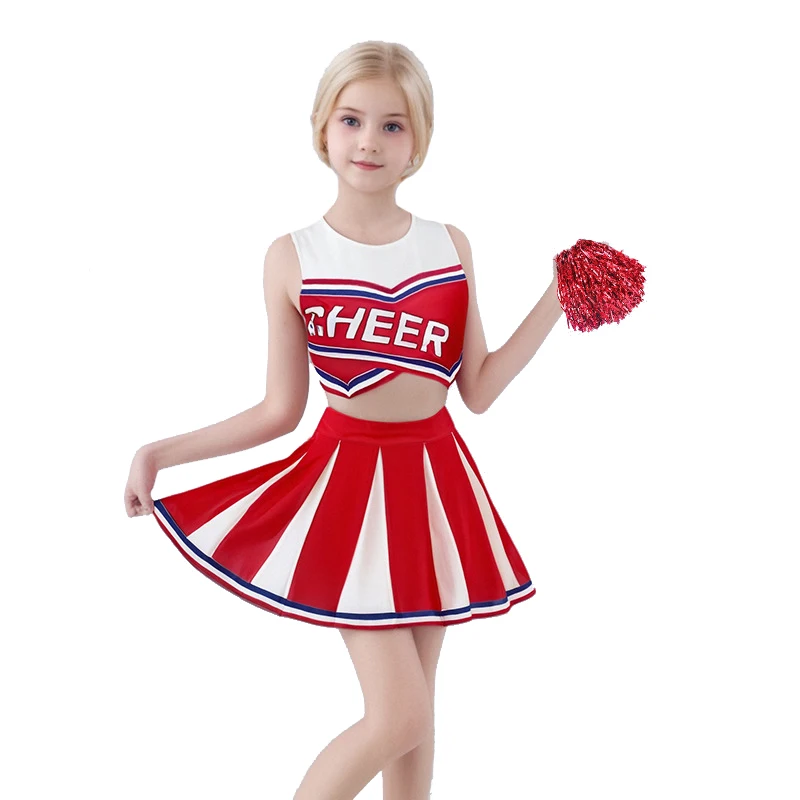 HOT Glee Style Cheerleader Costume Book Week Competition Dance Uniform ...