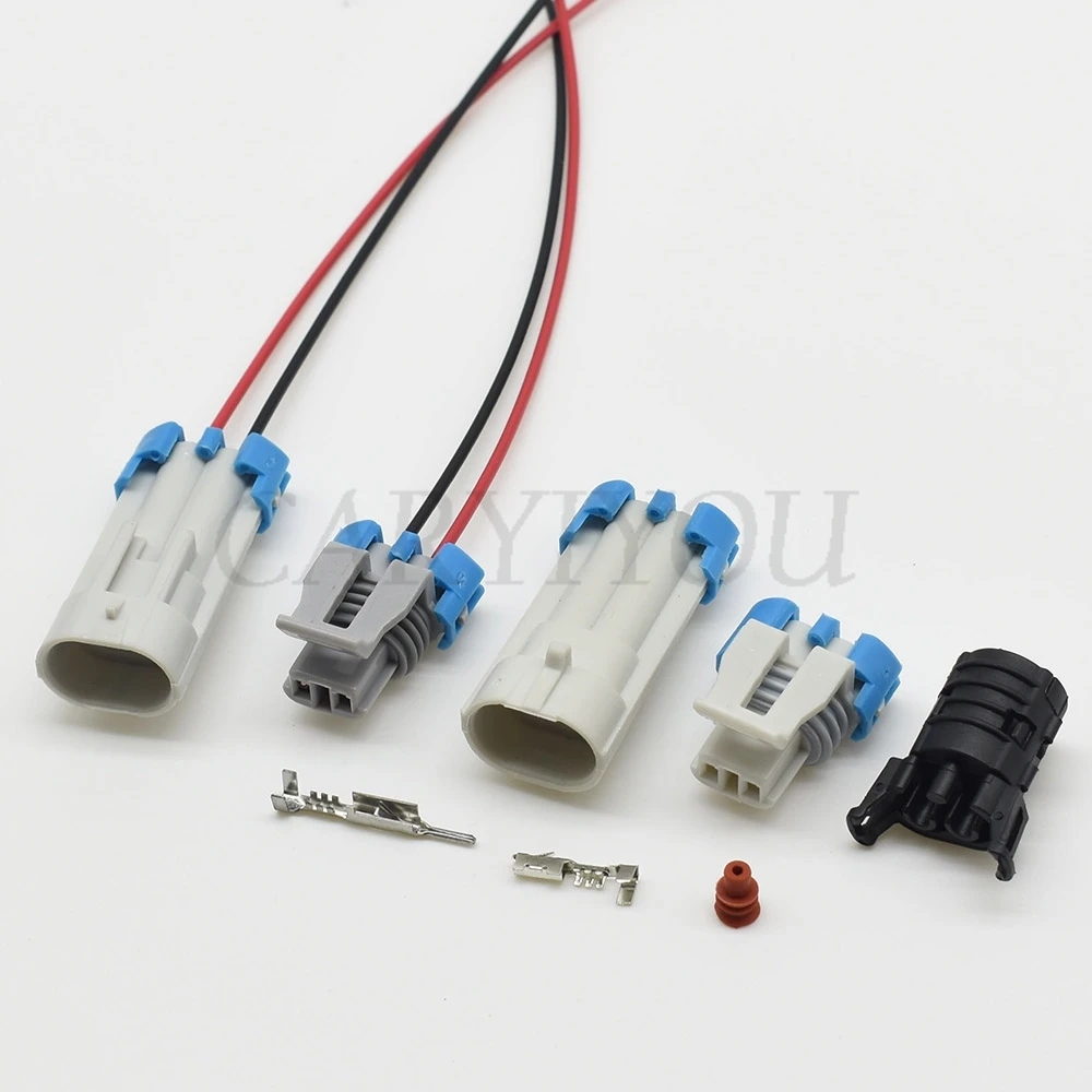 1-Set-2-Pin-Way-Delphi-Waterproof-Electric-Jet-Valve-Plug-Automative ...