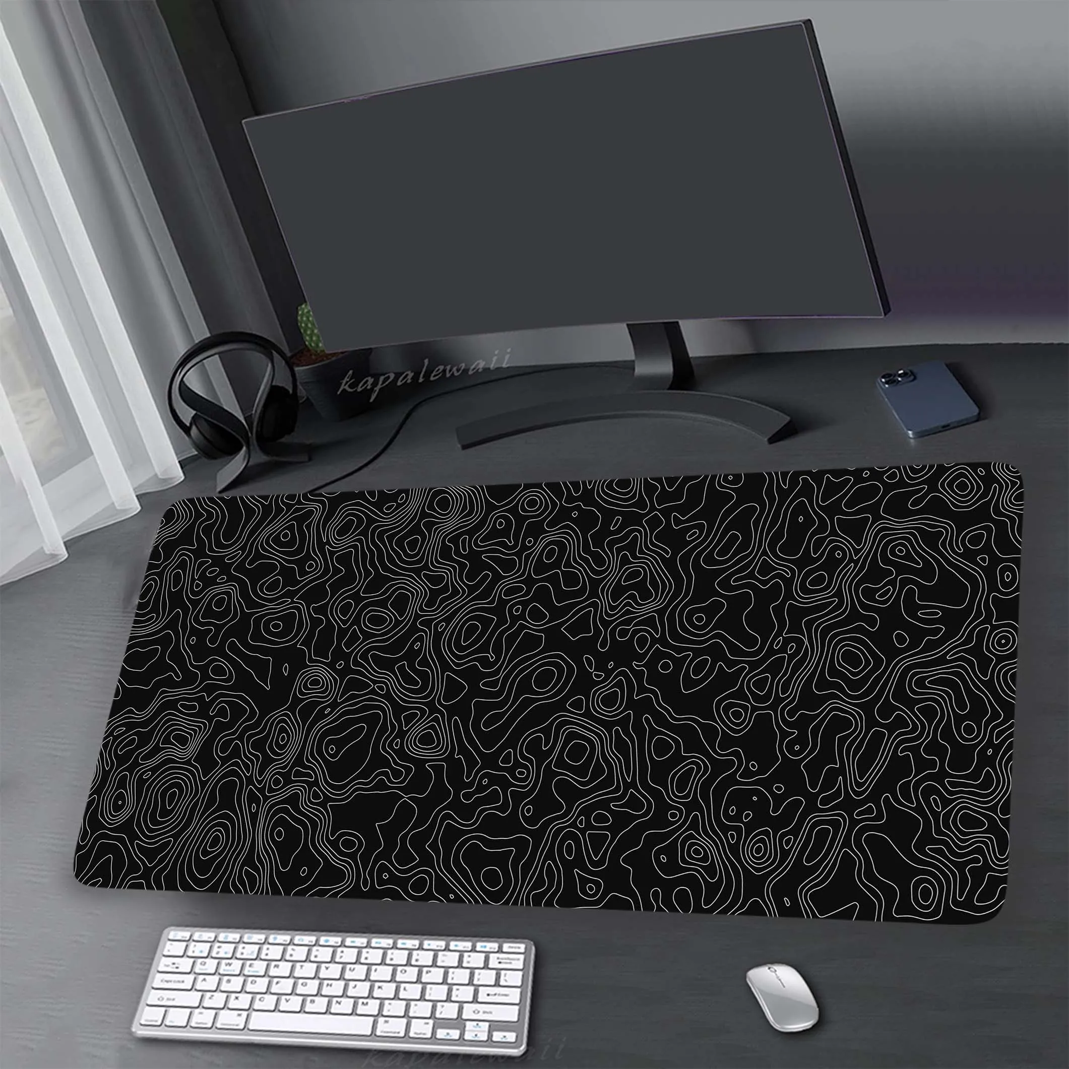 Large-Mouse-Pad-Black-And-White-Mousepad-Deskmat-XXL-Mouse-Pads-Rubber ...