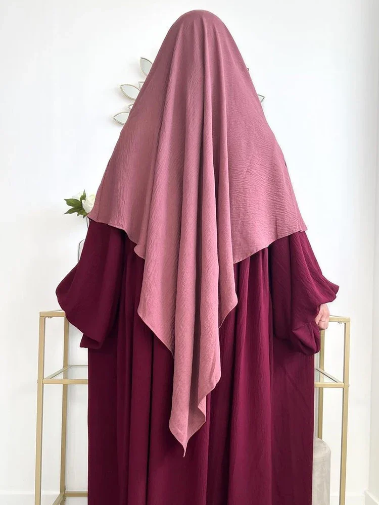 One Layer Long Khimar Women Muslim Hijab Ramadan Prayer Garment Eid ...
