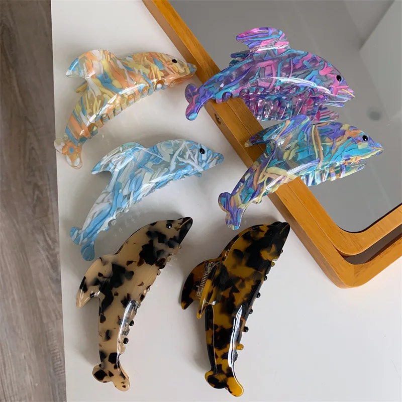 Big-Sale-Marine-Life-Series-Cute-Pet-Dolphin-Hair-Claw-Clip-Colorful ...