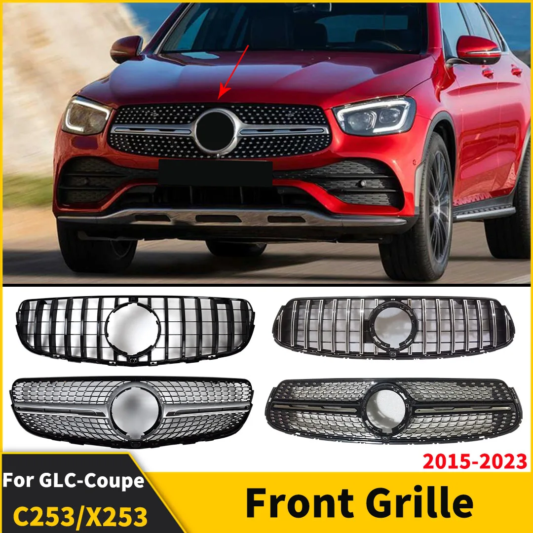 Front-Grille-Bumper-Grill-Grid-Tuning-Inlet-Middle-Mesh-For-Mercedes ...