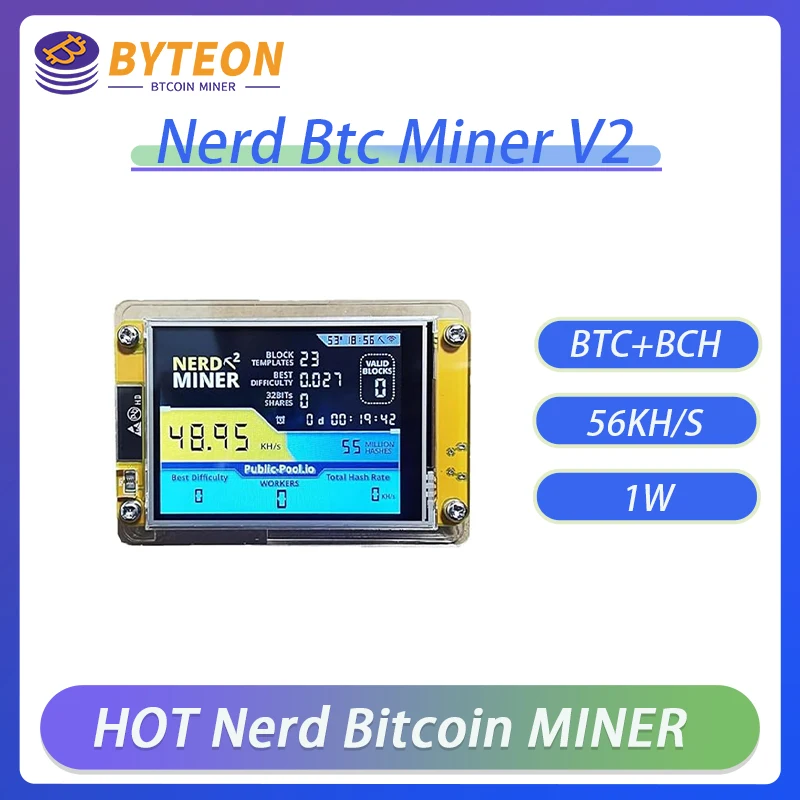 mini bitcoin minerbrand new nerdminer v3 2.8-inch BTC Solo Lottery Nerd ...
