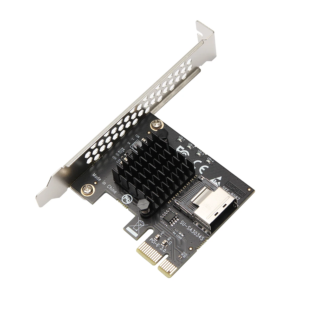 Mini SAS SFF-8087 4 port SATA 3 III 3.0 to PCI e PCIe Controller PCI-e ...