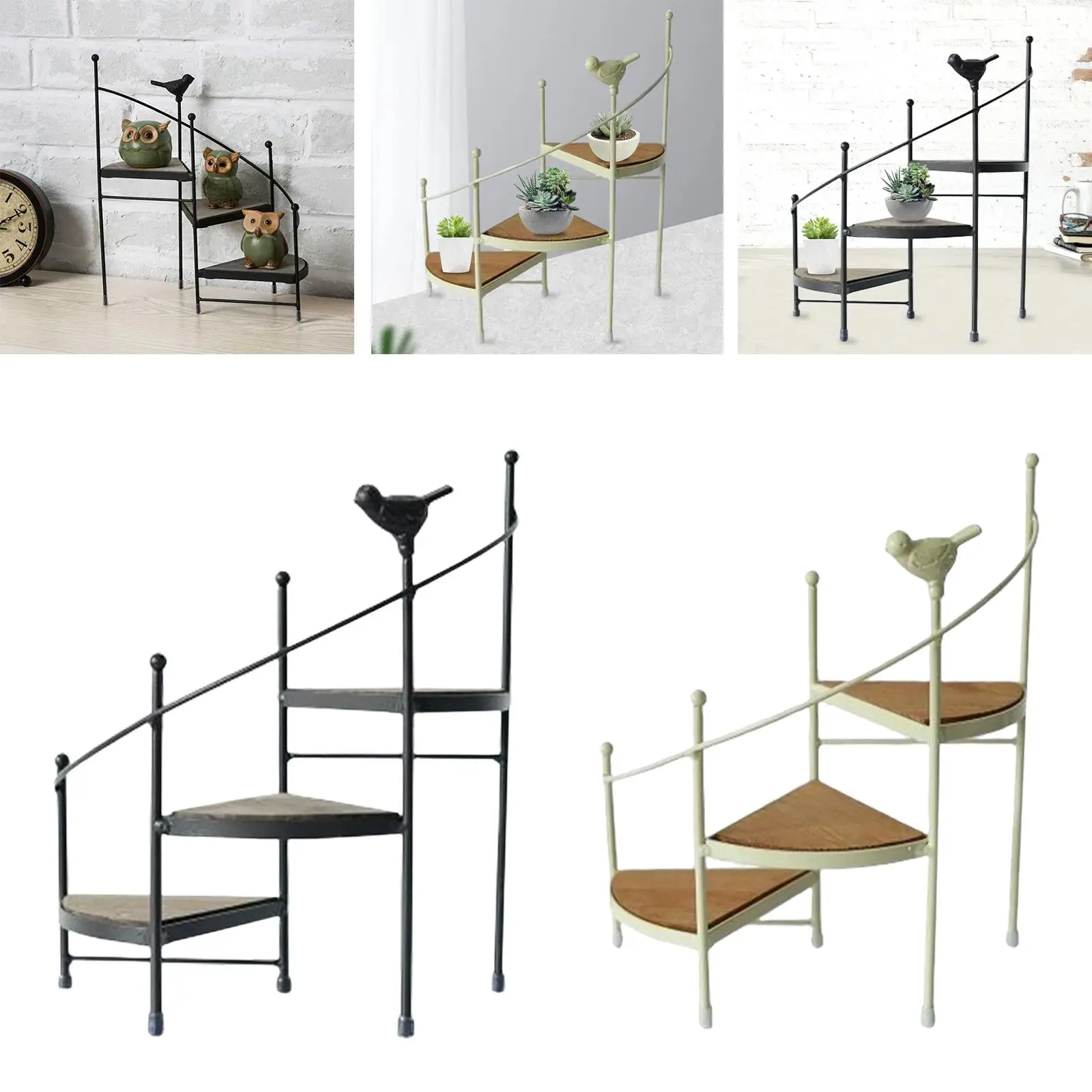 Japanese-Style-Planter-Stands-3-Tier-Style-Metal-Plant-Stand-Spiral ...