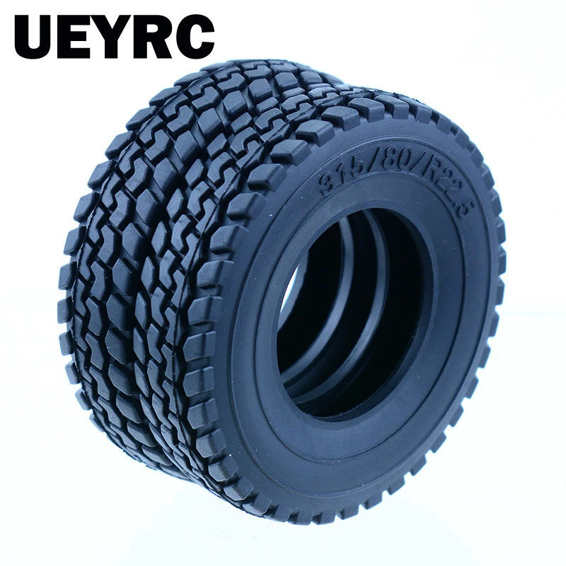 2pcs Rubber 20mm Width Tire Tyre for 1/14 Tamiya RC Truck Tipper SCANIA ...