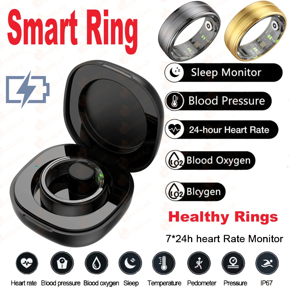 For-Samsung-Galaxy-R06-Smart-Ring-Men-IP68-Waterproof-Heart-Rate-Blood-Oxygen-Sleep-Health ...