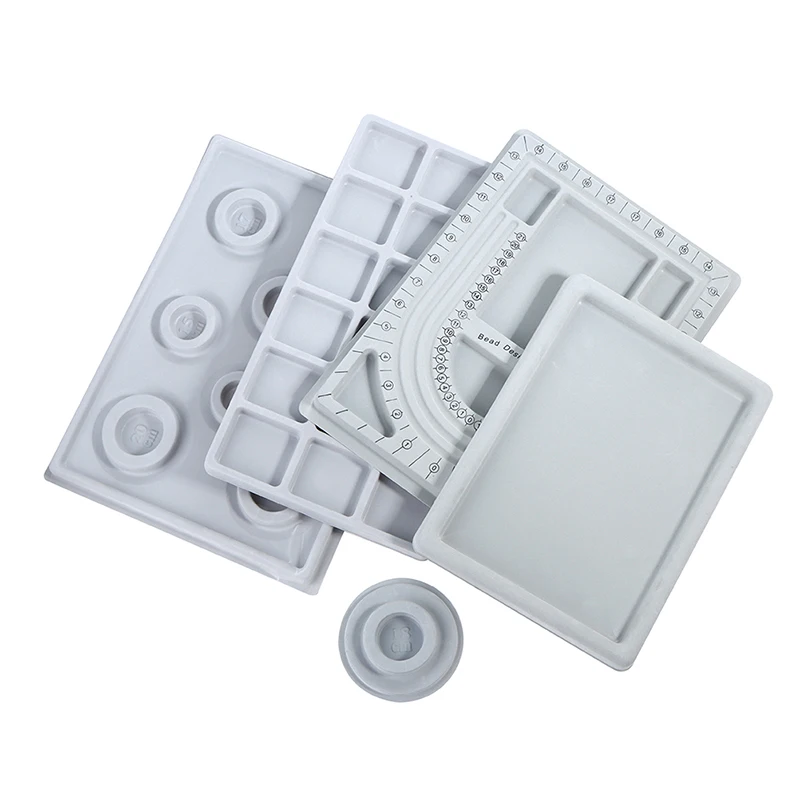 Gray-Flocked-Bead-Board-Bracelet-Beading-Organizer-Jewelry-Making-Tray ...