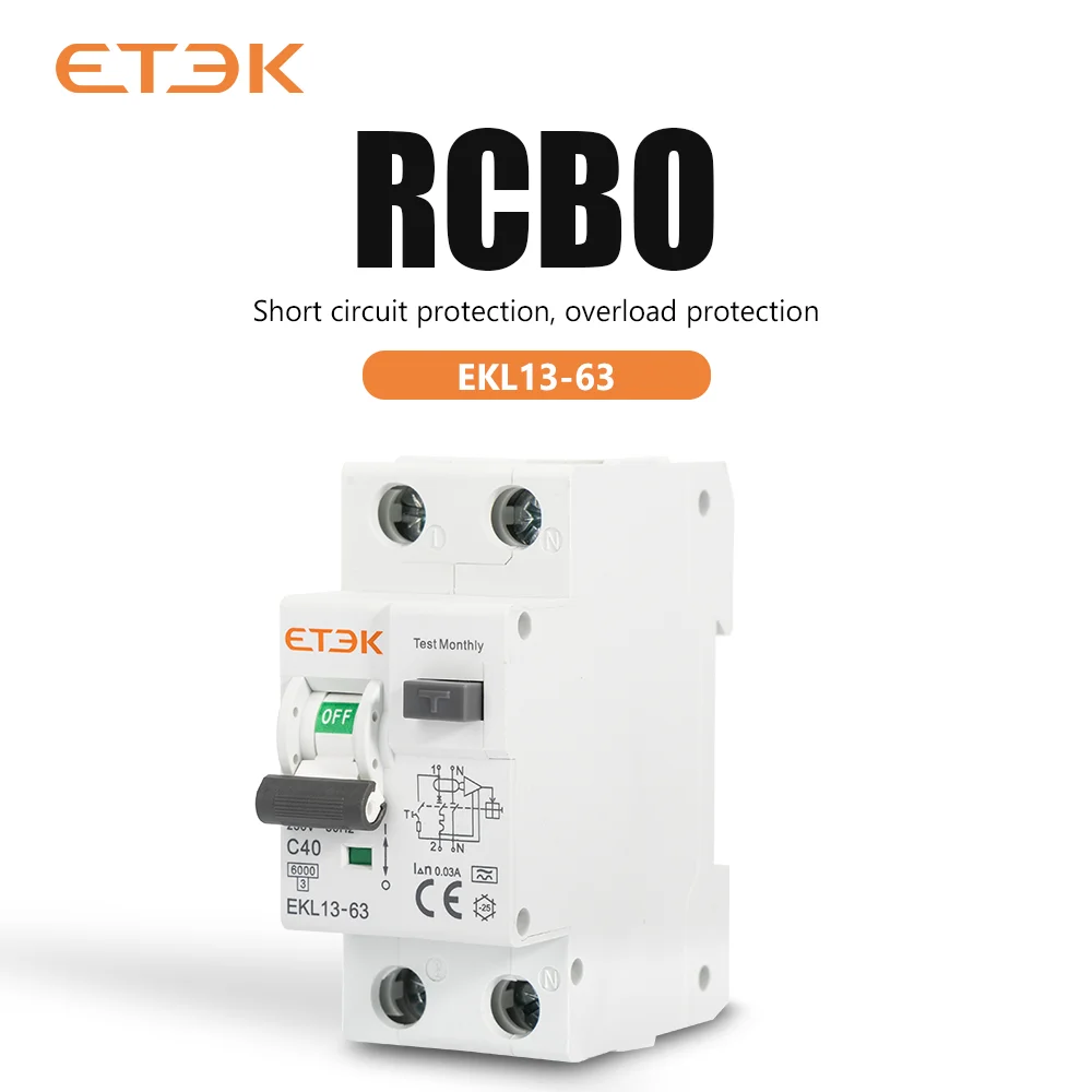 ETEK-RCBO-Type-A-1P-N-Residual-Automatic-Circuit-Breaker-With-Over-Current-Leakage-Protection ...