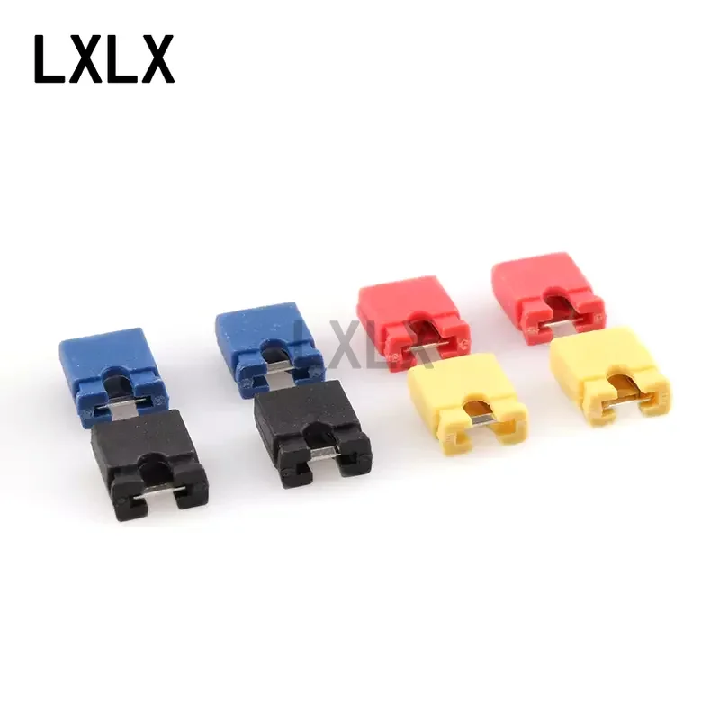 100PCS-jumper-cap-Spacing-2-54MM-Black-yellow-blue-Red-white-Short ...