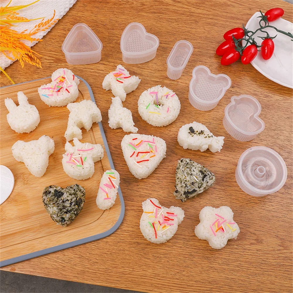 New-Cartoon-Rice-Ball-Mold-Set-DIY-Sushi-Roll-Non-stick-Easy-Demoulding ...