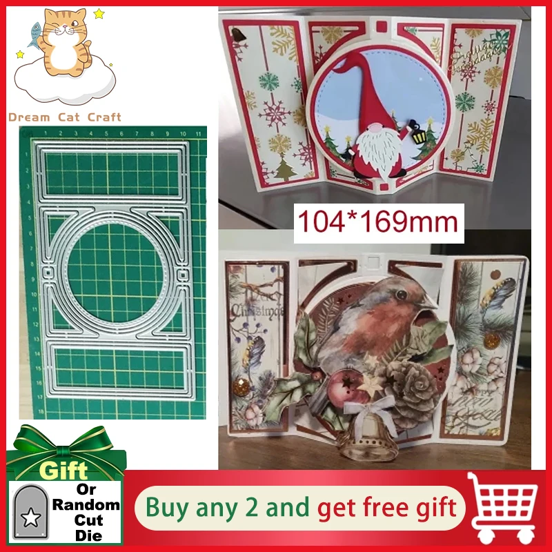 Circle-3D-Folding-Card-Frame-Die-DIY-Scrapbooking-New-Arrival-2024 ...