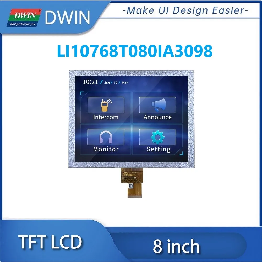 DWIN-1024-768-Pixel-8-Inch-IPS-TFT-LCD-300-Nit-LVDS-Interface-HX8282 ...