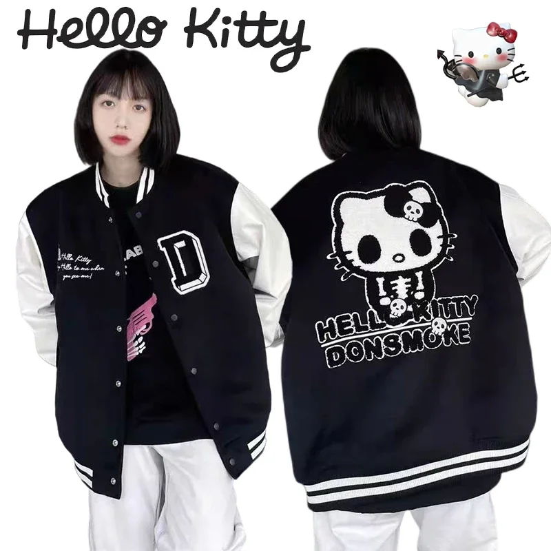 Hello-Kitty-Varsity-Baseball-Bomber-Jacket-Women-Hip-Hop-Harajuku-Bone ...