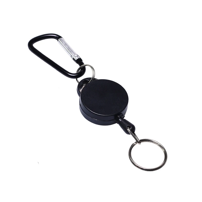 Retractable Keychain Badge Reel Holder Clips Easy-To-Pull Buckle Rope ...