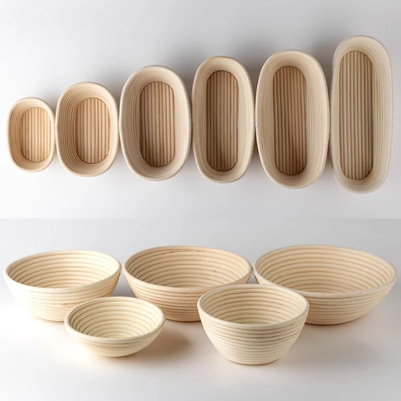Natural-Rattan-Basket-With-Liners-Dough-Fermentation-Basket-Banneton ...