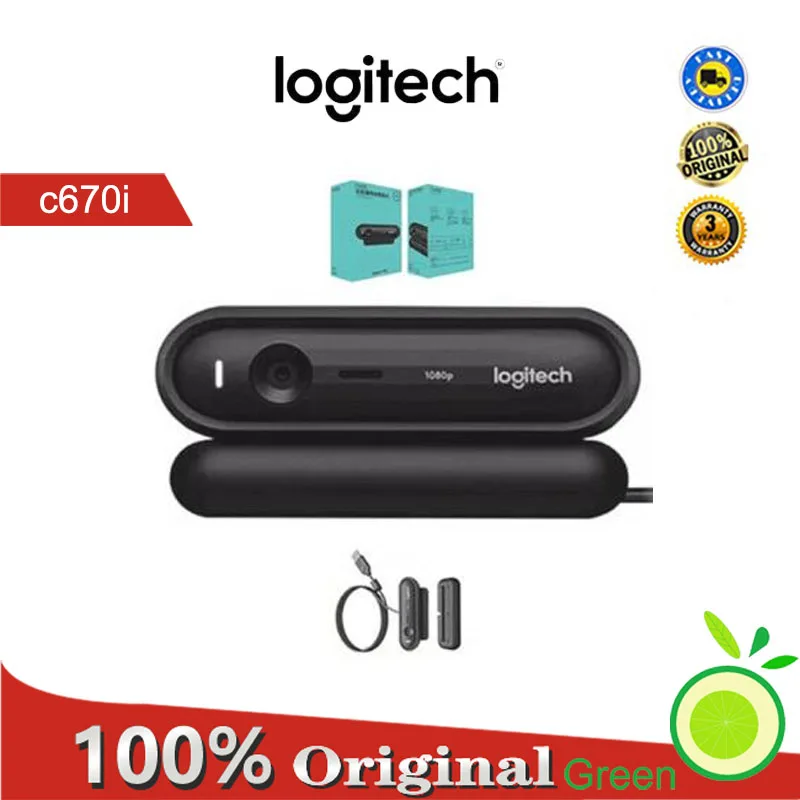 Logitech-nova webcam iptv c670i, câmera de vídeo fhd inteligente 1080p ...