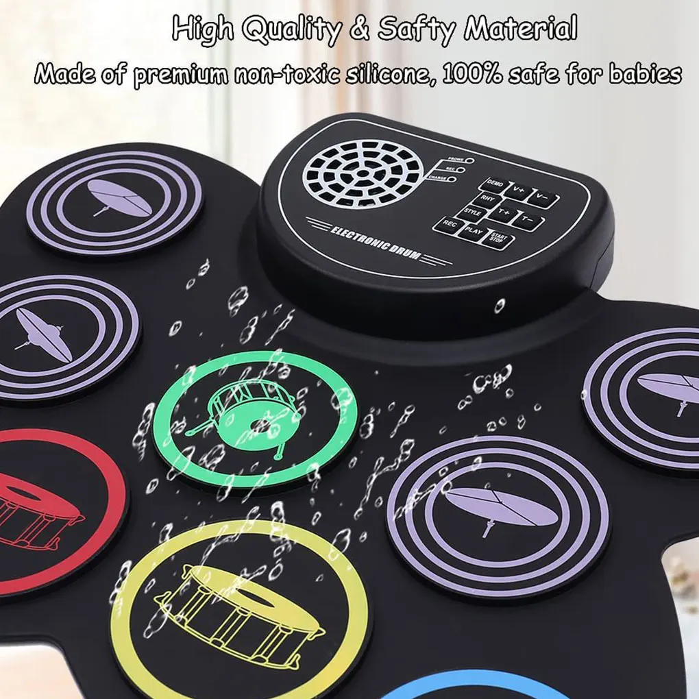Upgraded-Electric-Drum-Set-Roll-up-Electronic-Drum-Pad-Machine-With ...