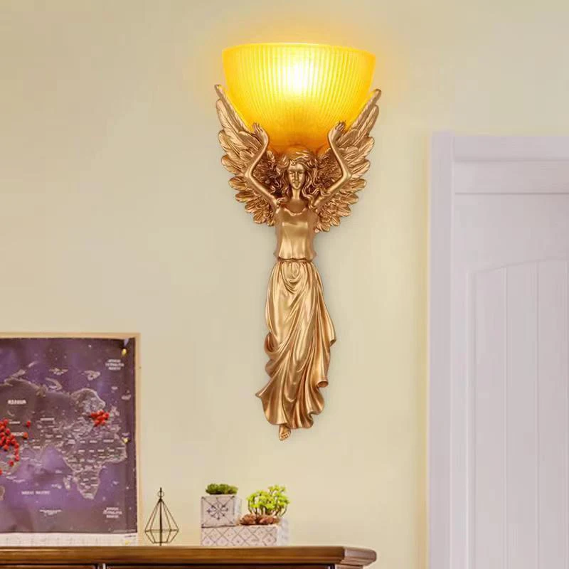 TEMAR-Modern-LED-Angel-Wall-Lamp-Interior-Creative-Gold-Resin-Sconce ...