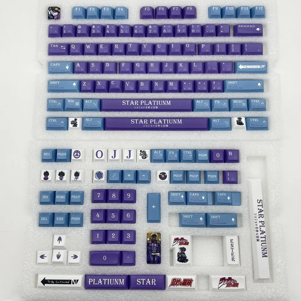 Original-Design-PBT-Full-Keycaps-KCA-Profile-JOJO-Platinum-Star-140 ...