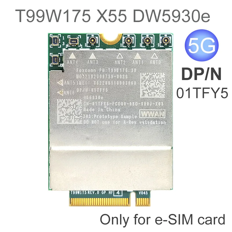 Foxconn T99W175 DW5930e snapdragon X55 4G 5G bands Module Card DP/N for ...