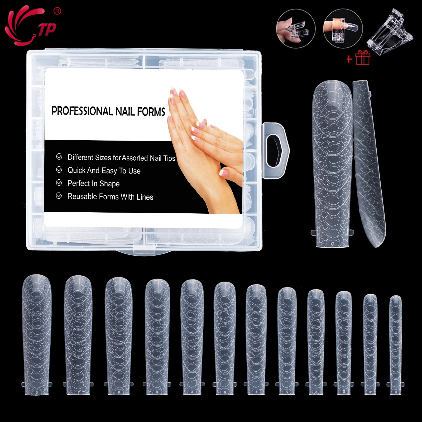 TP-120pcs-Quick-Building-Dual-Forms-Nails-Mold-Full-Cover-False-Tips ...