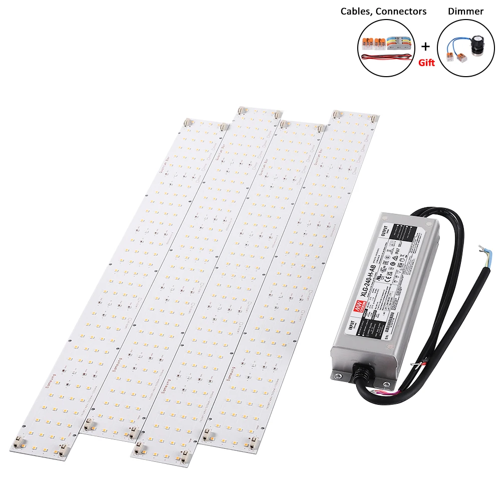 4-Pieces-60W-Samsung-LM301H-Quantum-led-light-Bars-Board-Dimmable ...