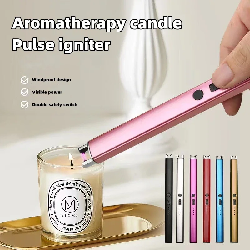 Hot Metal Flameless Windproof Plasma Pulse Arc Candle Aromatherapy ...