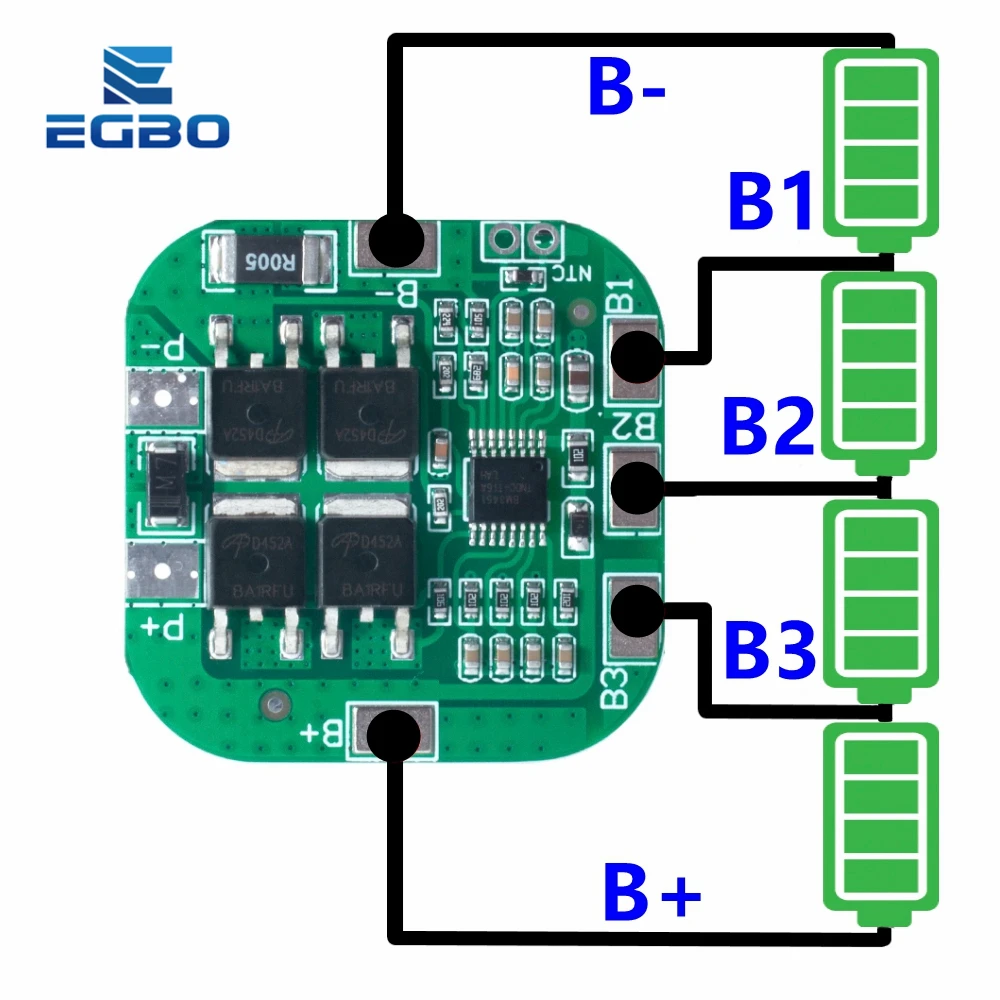 EGBO 4S 14.8V / 16.8V 20A 피크 리튬 이온 BMS PCM 배터리 보호 보드 bms pcm for LicoO2 ...