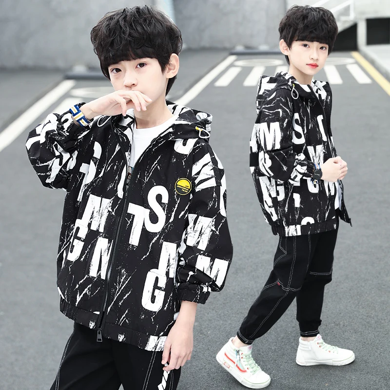 Children-s-Clothing-Spring-And-Autumn-New-Letter-Printing-Coat-Middle ...
