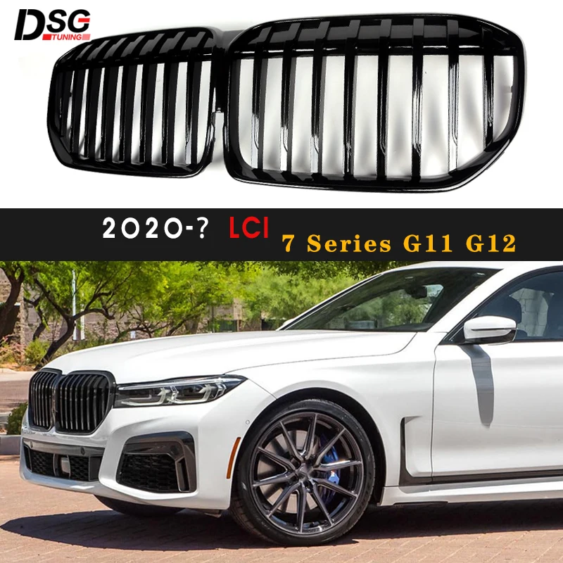 Front Grille Gloss Black ABS Replacement For BMW G11 G12 7 Series 4 ...