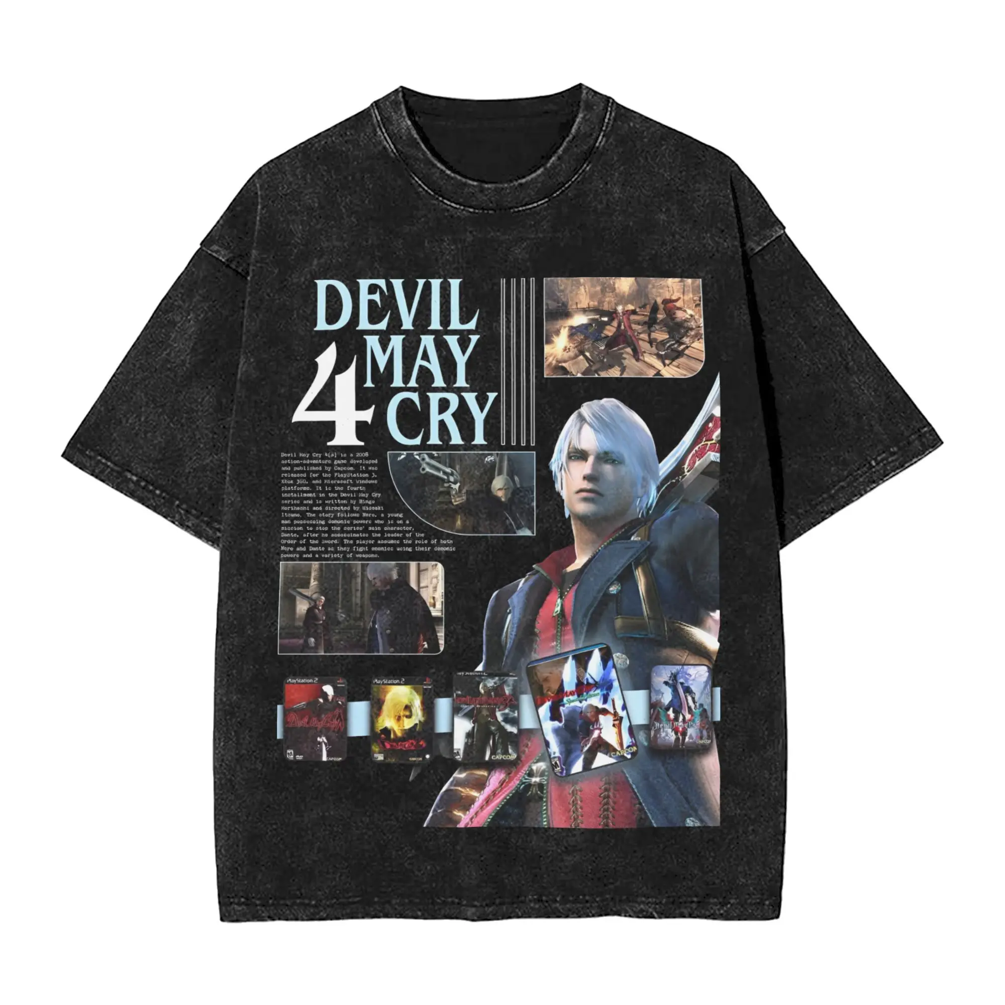 Devil May Cry Dante Game Poster T-Shirt for Men Womne Clothing Trendy ...