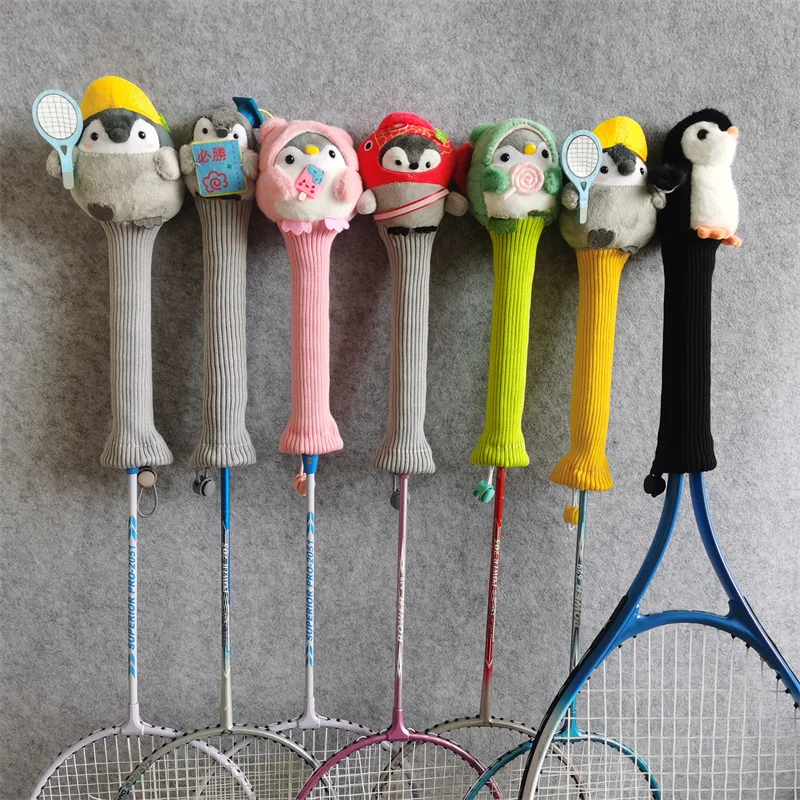 Penguin Badminton Racket Handle Cover Plush Doll Grip Protectors ...