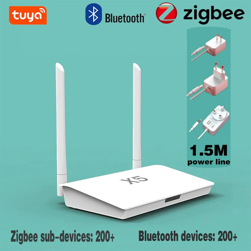 Smart Life Zigbee 3.0 / Bluetooth 5.0 Hub de gateway 2 em 1 X5 aprimorado com acesso a mais de ...