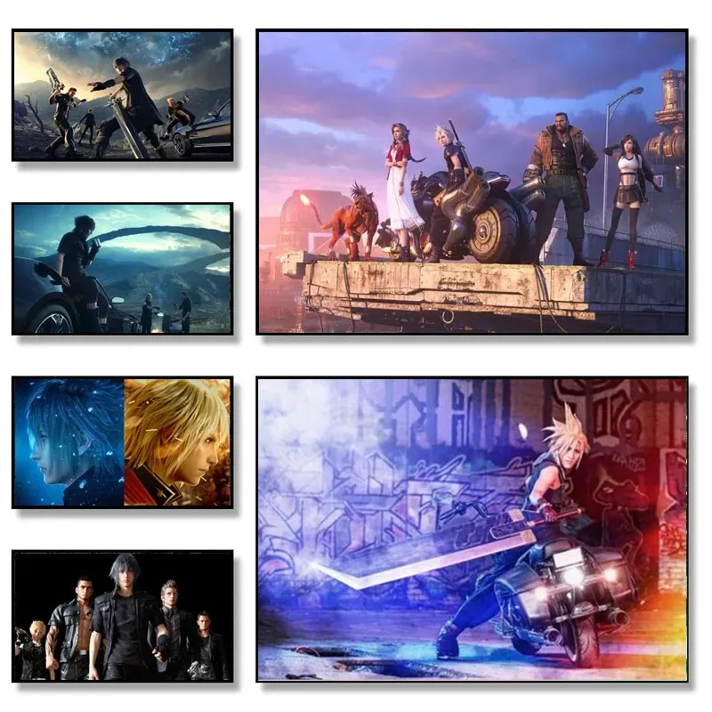 Modern-Classic-Final-Fantasy-Poster-Canvas-Painting-Wall-Art-Game ...