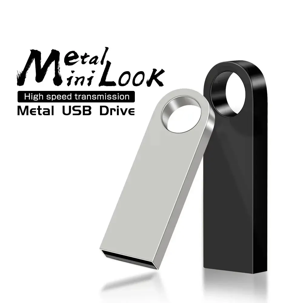 Mini-unidad-Flash-USB-de-Metal-de-alta-velocidad-Pendrive-negro-de-64GB ...
