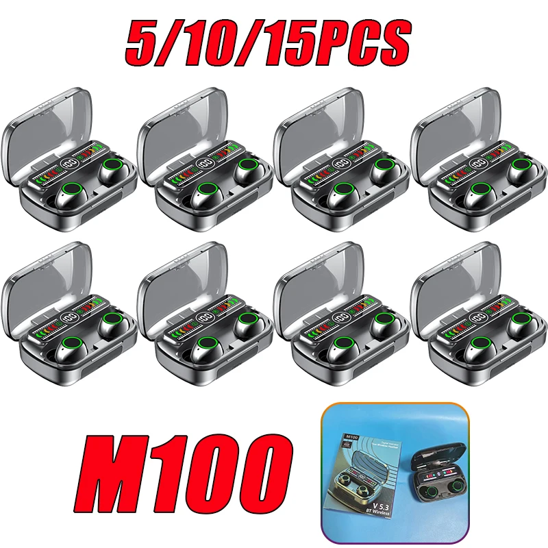 Auriculares-inal-mbricos-M100-TWS-por-Bluetooth-2023-5-10-piezas-V5-3 ...