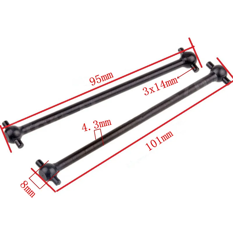 81005-HSP-Parts-1-8-BAZOOKA-Centre-Diff-Dogbones-Front-Rear-95mm-101mm ...