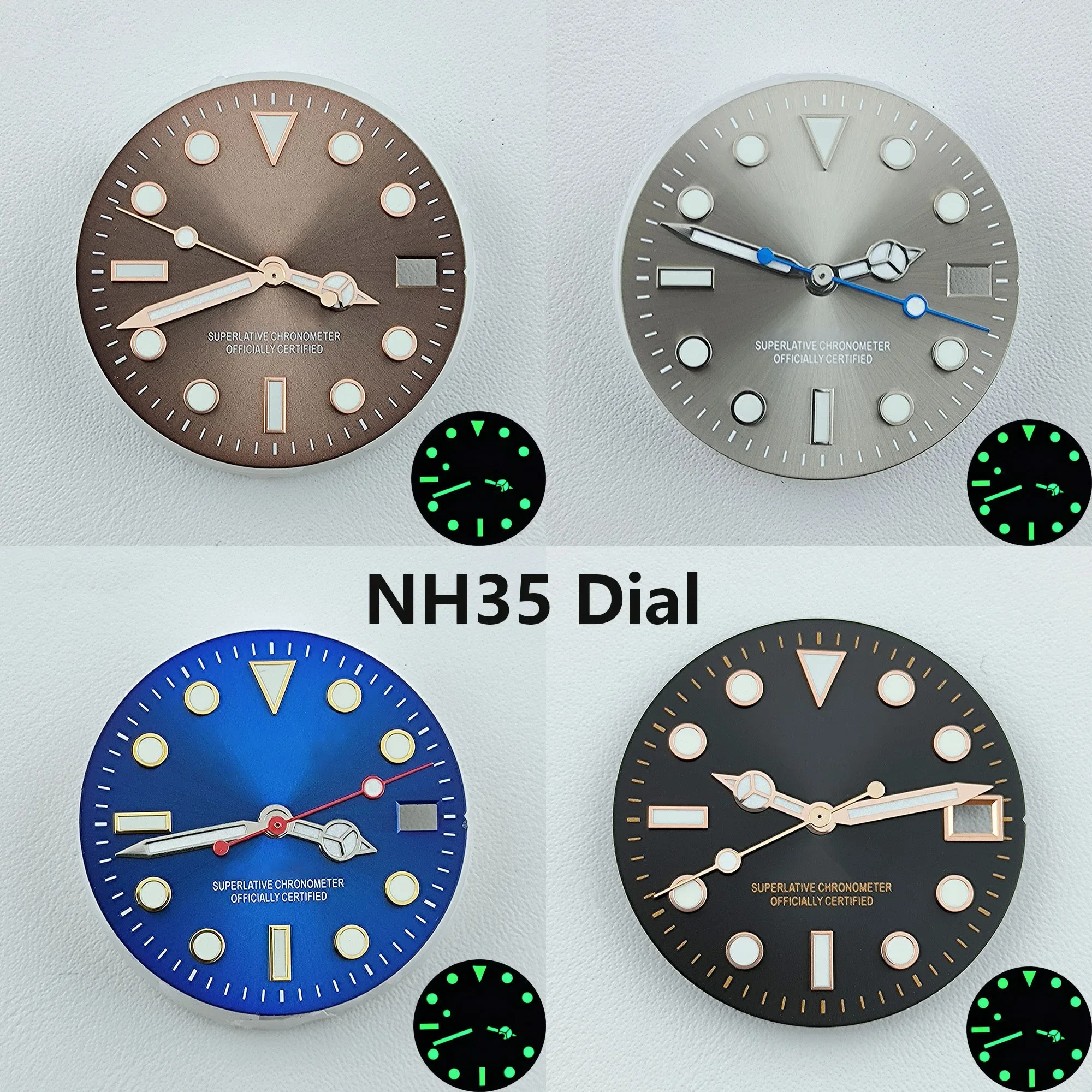 28-5mm-NH35-Dial-Watch-Dial-S-Dial-Green-Luminous-Face-for-Yacht-master ...