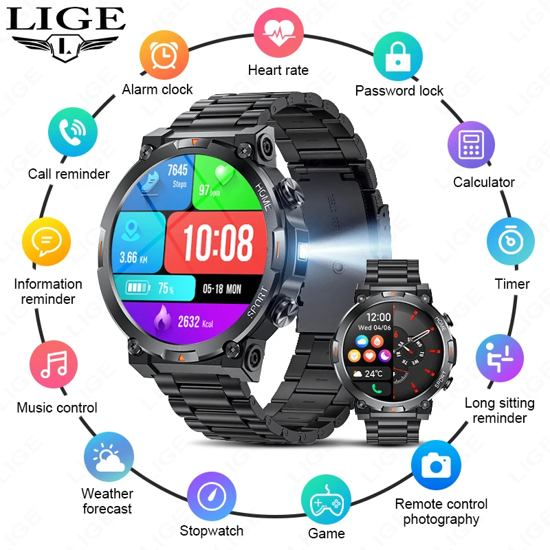LIGE-Smartwtach-Men-1-43-Inch-AMOLED-Screen-Men-Watch-Health-Monitoring ...