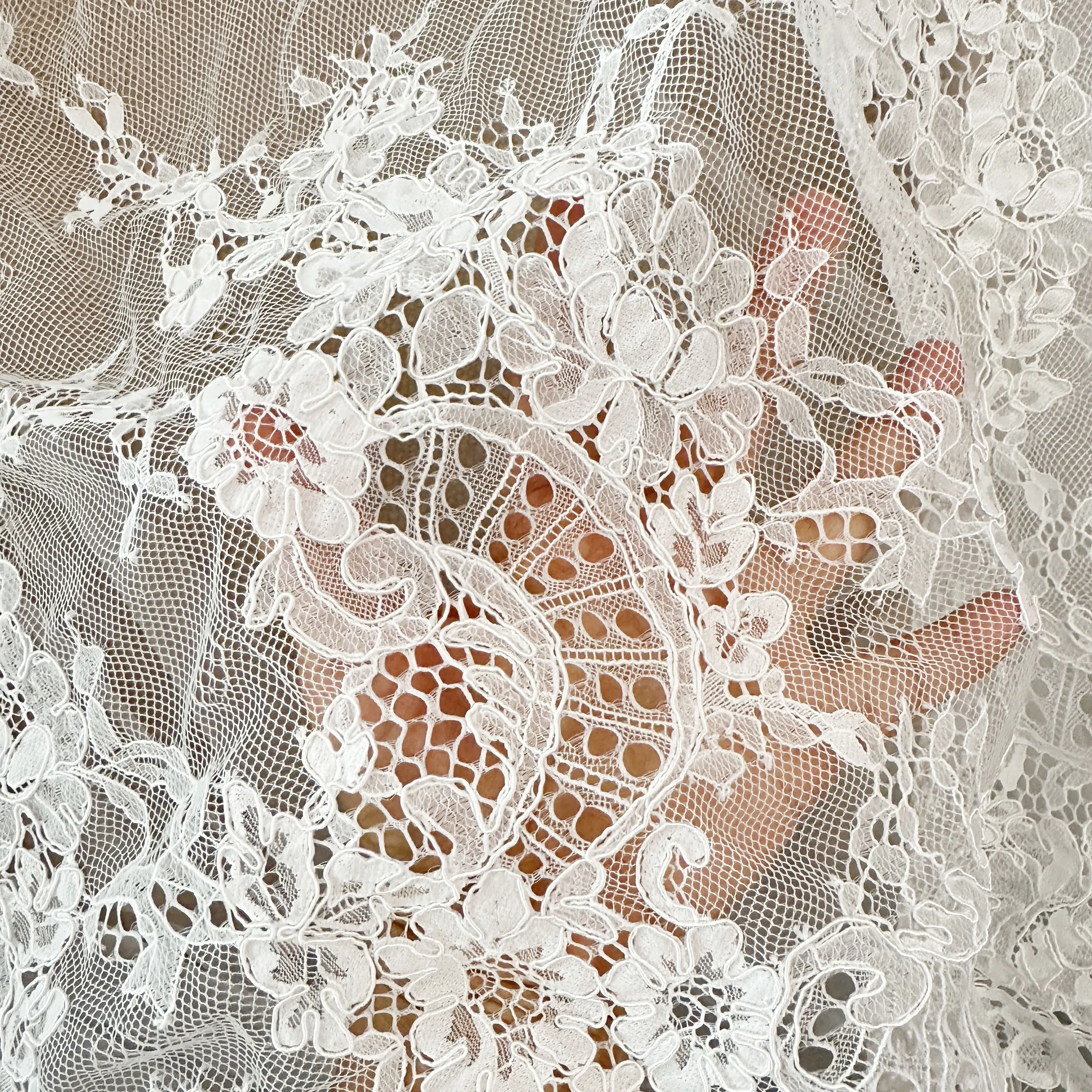 Vintage Lace Fabric By The Yard