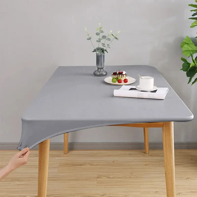 PU-Leather-Oilproof-Tablecloth-Waterproof-Table-Cover-Solid-Table-Mat ...