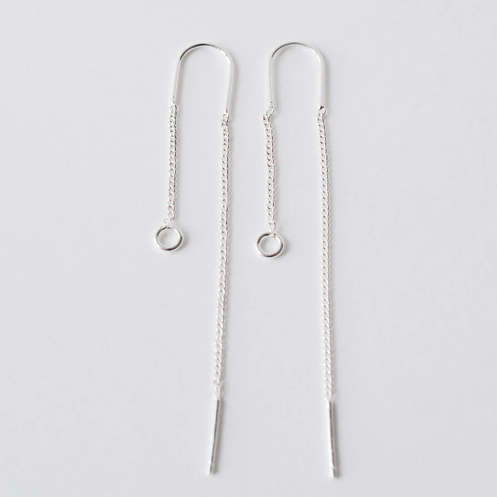 Solid 925 Sterling Silver Earring Wires With Closed Loop, Earring Wires ...