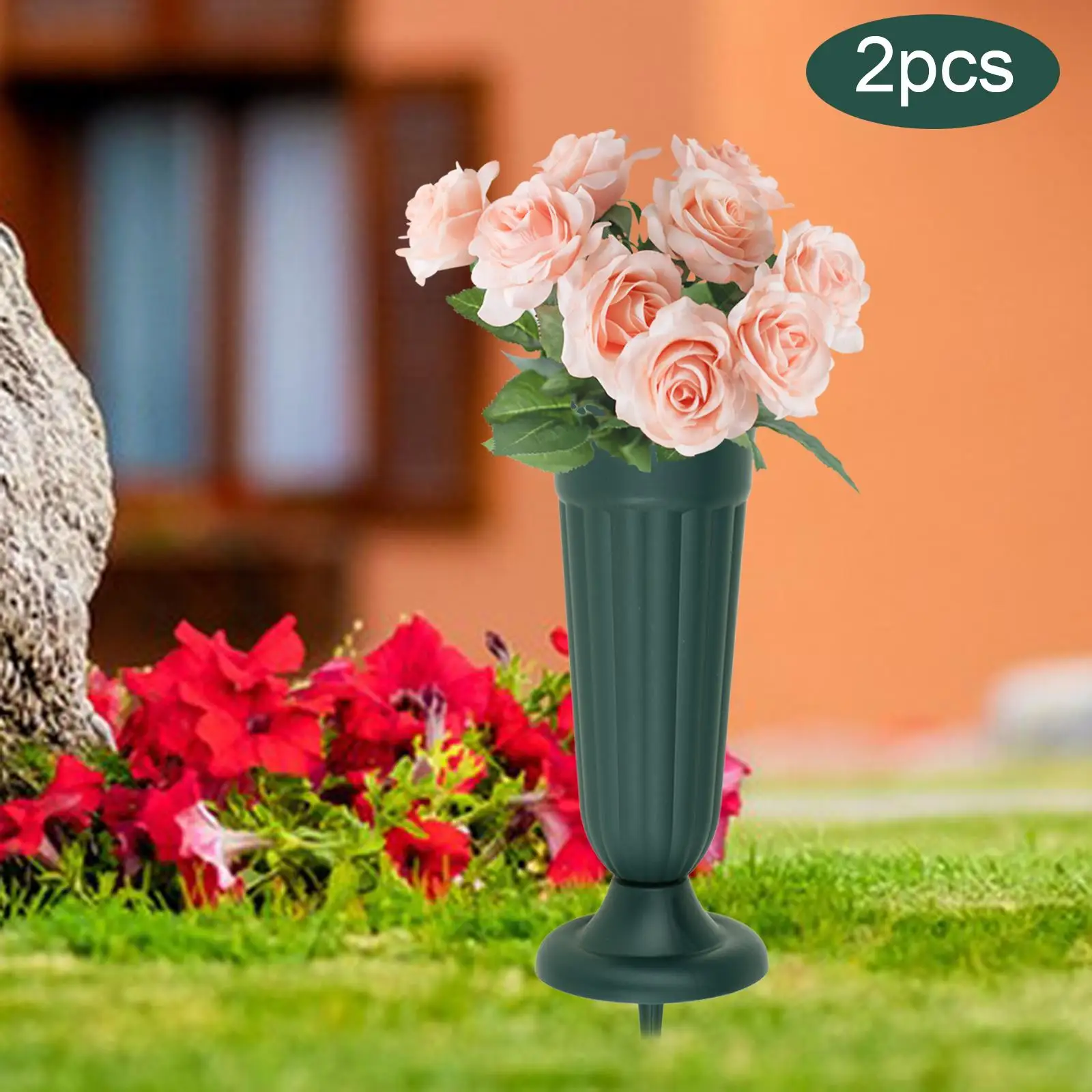 Cemetery-Vase-Flower-Holder-Detachable-PP-Vase-Lightweight-Container ...