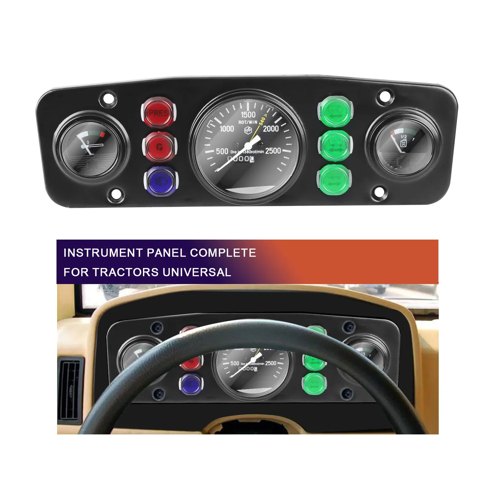Tractors-Universal-Long-3-In-1-Kit-Instrument-Panel-Complete-For-Meter ...