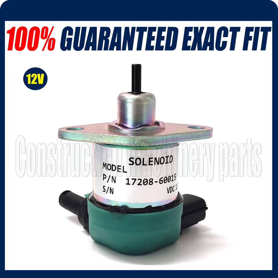 12V Kubota Engine Fuel Shut Down Solenoid D1105 V1205 V1305 Fuel Shut ...