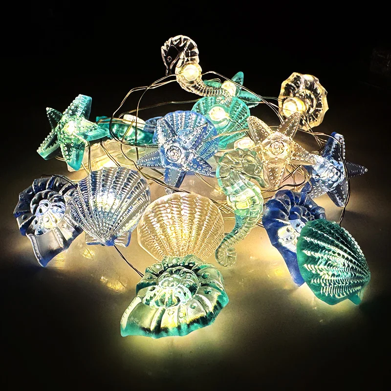 2M 20LED Ocean Sea Animals Starfish Shell String Light Kids Girl ...