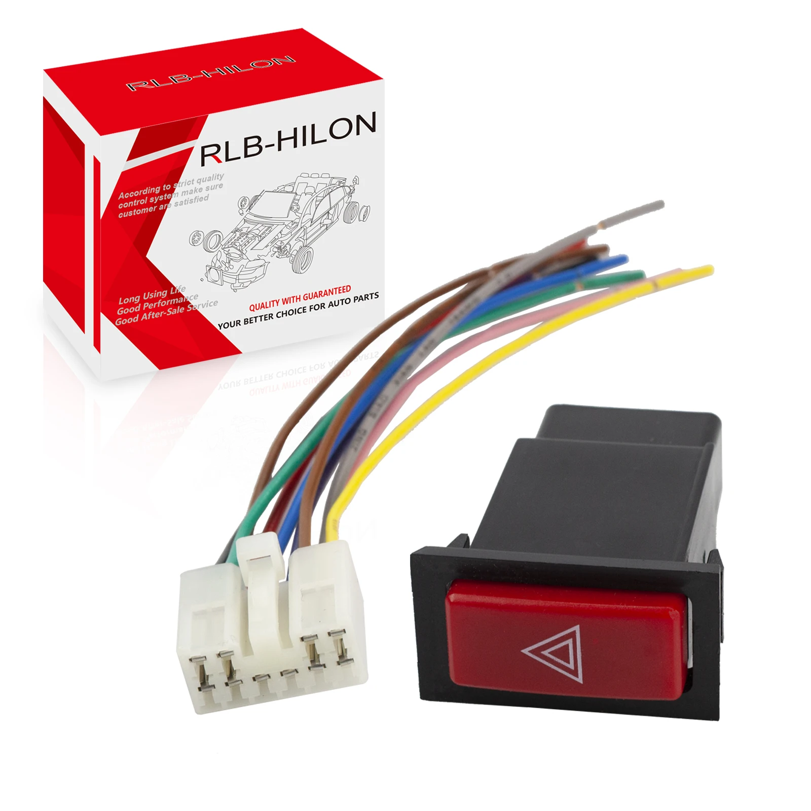 1 PCS Car Hazard Warning Signal Switch Button with 6 pin For Toyota ...