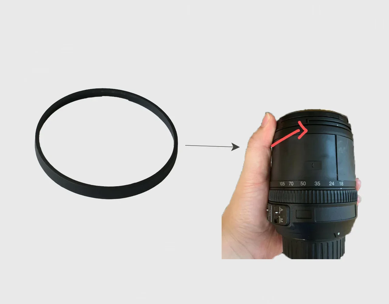 For-Nikon-lens-parts-18-105-fragile-ring-front-ring-zoom-seal-ring ...
